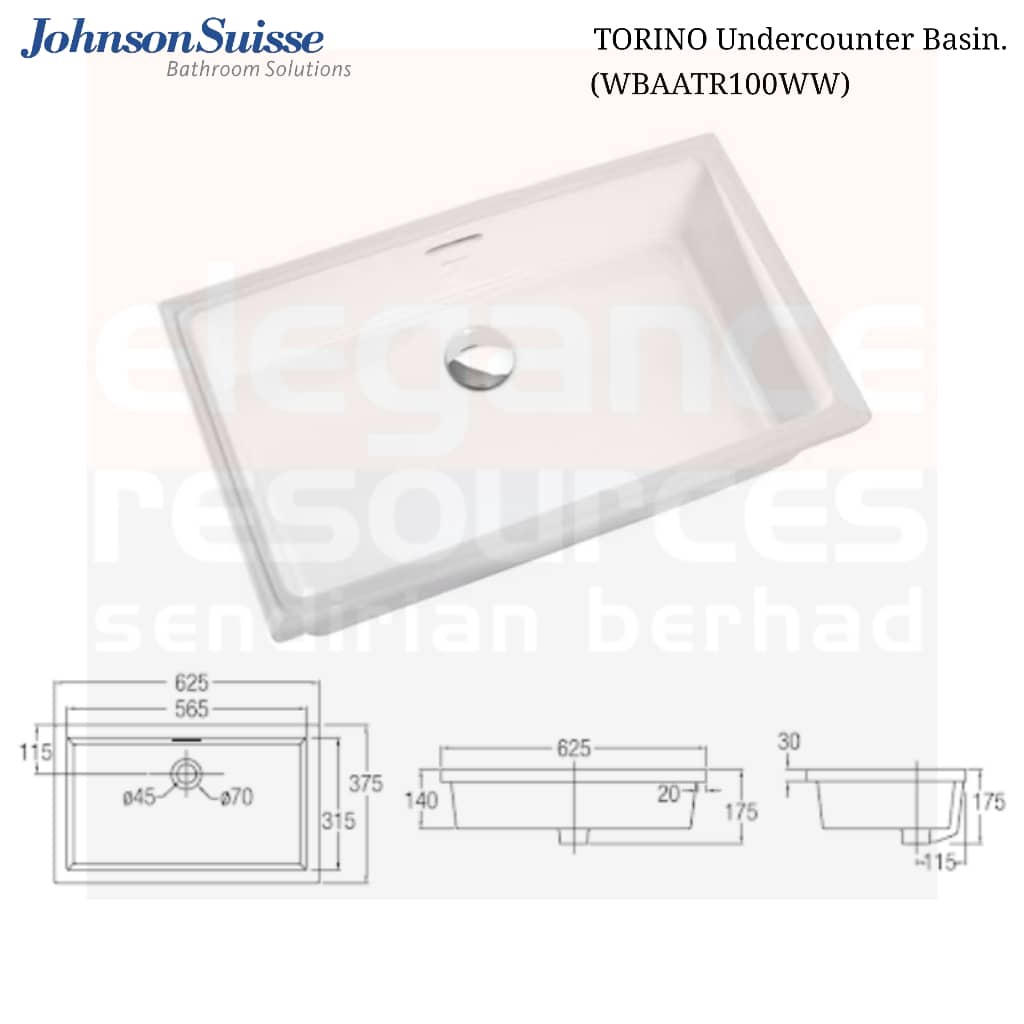 Johnson Suisse Torino Under Counter Basin | Shopee Malaysia