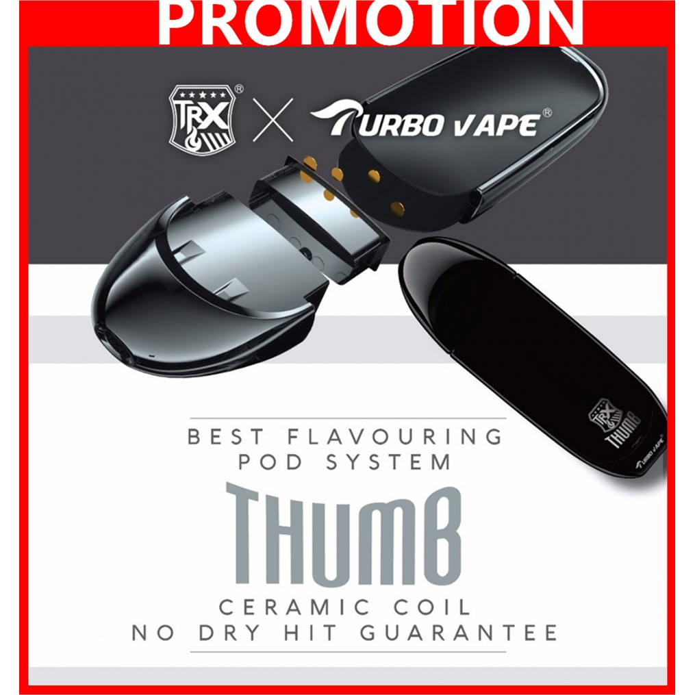 Original trx x turbovape thumb ceramic pod mod system built in 500mah ...