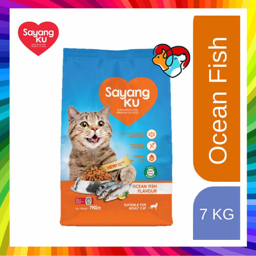 Sayangku Ocean Fish / Tuna / Chicken Tuna Dry Cat Food 7KG | Shopee Malaysia