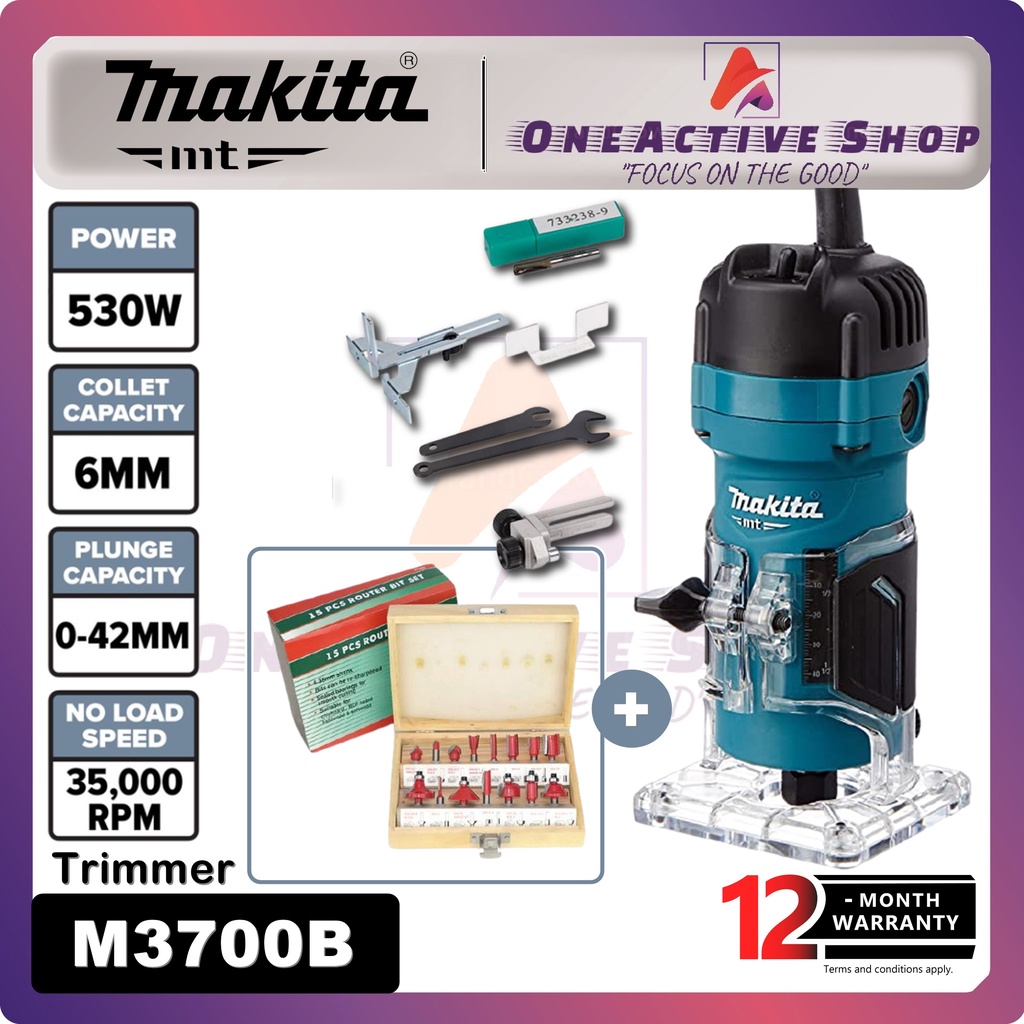 MAKITA Trimmer Router 530W M3700B - 1 Year Warranty ( MAKITA ROUTER ...