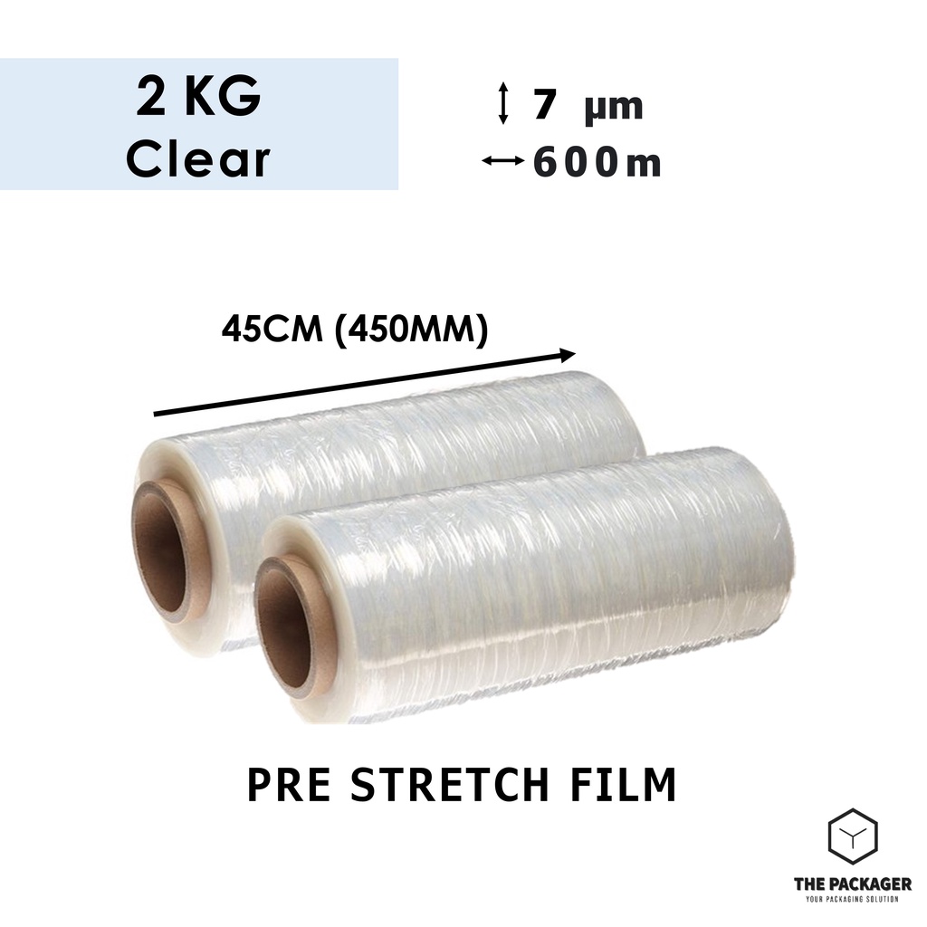 2KG Supersaver Pre Stretch Film 7 MICRON x 450MM x 600M (TRANSPARENT ...