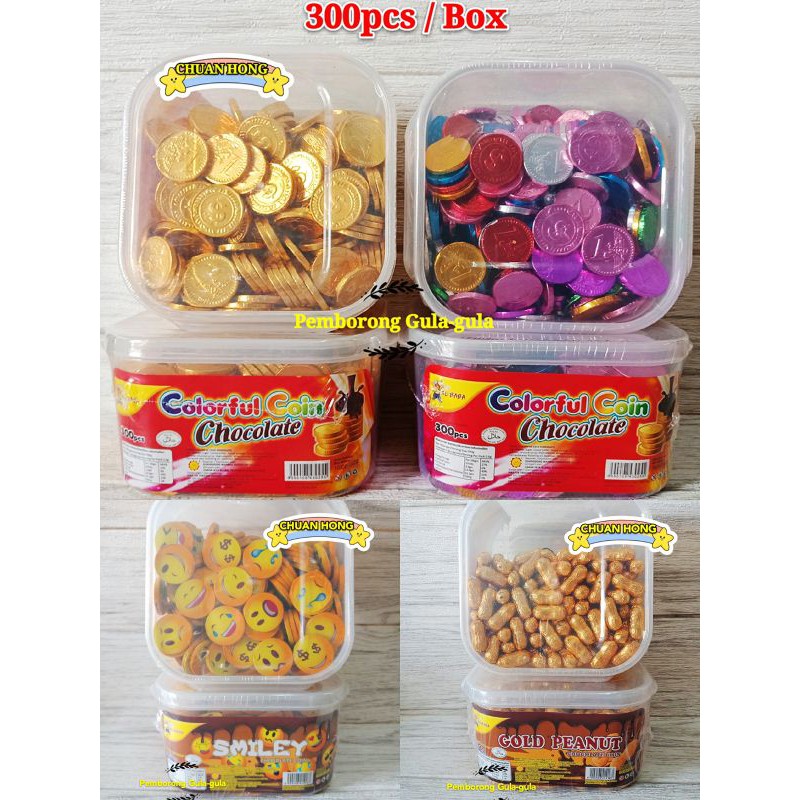 Gold Coin Chocolate 300pcs / Jar | Shopee Malaysia