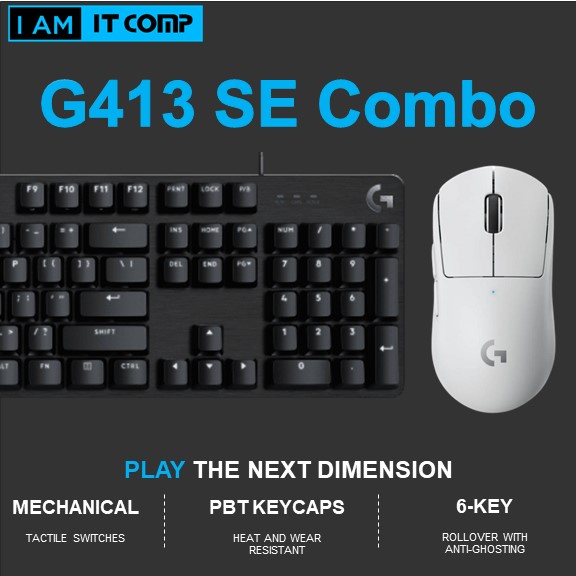 Logitech G Gaming Combo Set G413 SE Keyboard with G502 Hero / G604 ...