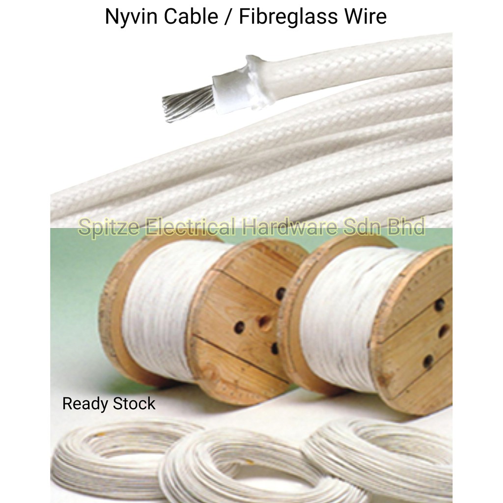0.50 to 8mm NYVIN CABLE / FIBRE GLASS SILICON BRAIDED WIRE / JAPAN ...