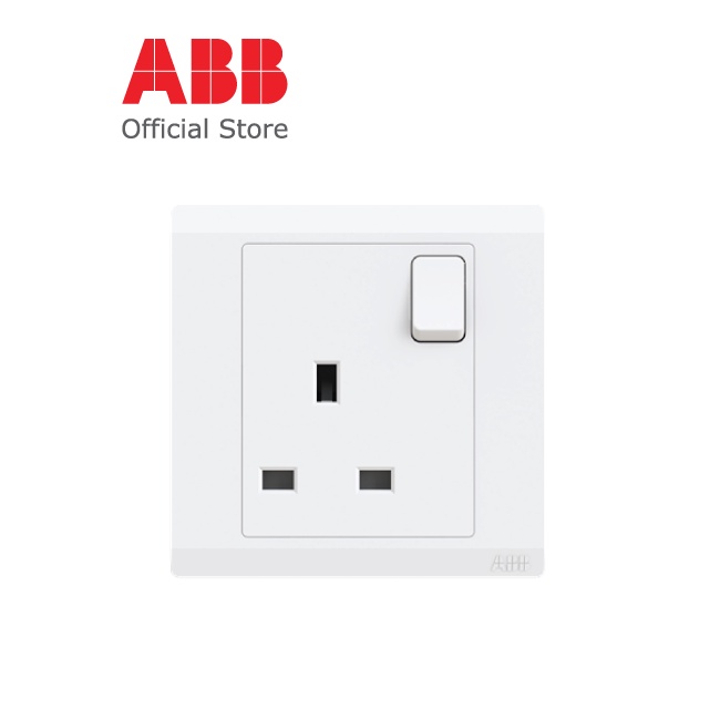 ABB INORA 1 Gang 13A Switch Socket SP | White | BL224 | Shopee Malaysia