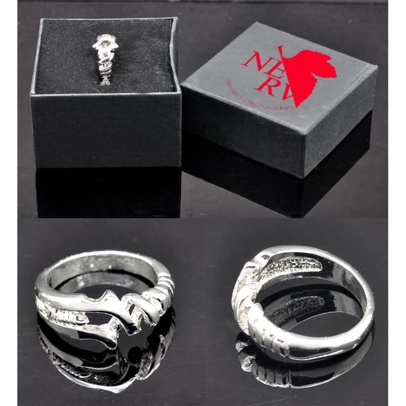EVA - Neon Genesis Evangelion Spear of Longinus Ring Gold Silver Ring ...