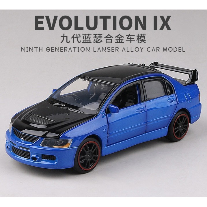 JKM 1:32 Mitsubishi Lancer Evolution IX Evo 9 (Blue Black) Die Cast Car ...