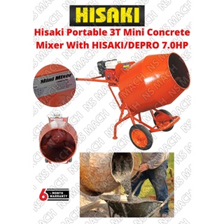 Hisaki Concrete Mini Mixer YMM350 c/w Depro Engine/3T Concrete Mixer ...