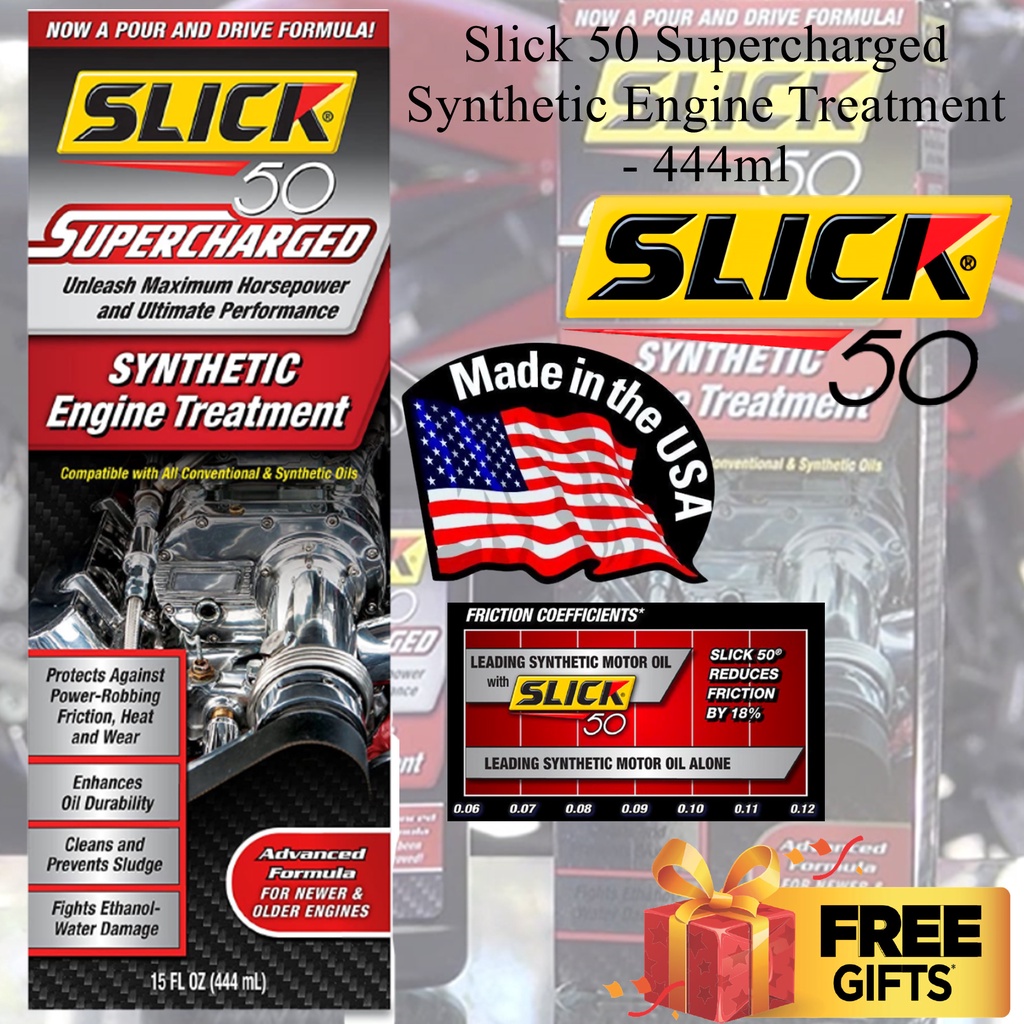 Slick 50 Supercharged Synthetic Engine Treatment - 444ml | Shopee Malaysia