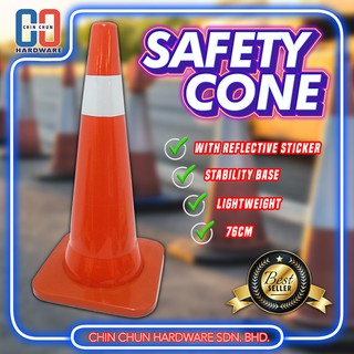 30" PORTABLE REFLECTIVE LIGHWEIGHT SAFETY CONE TRAFFIC PARKING ROAD ...