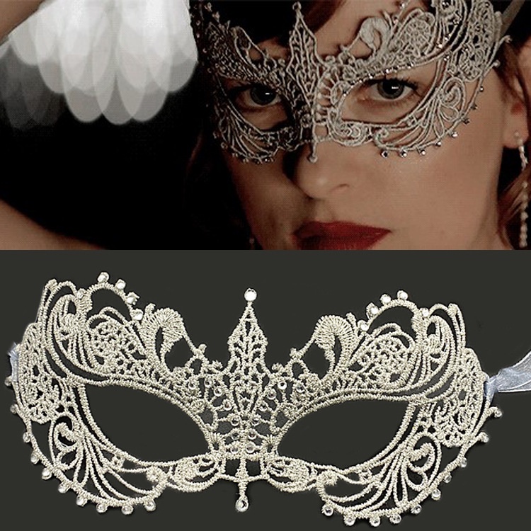Masquerade Hollow Lace Mask Halloween Props Black Half Face Adult Sexy ...