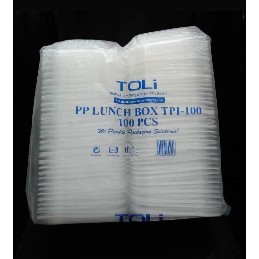 PP Lunch Box Toli TPI-100 / Bekas Tapau (100pcs+-) | Shopee Malaysia