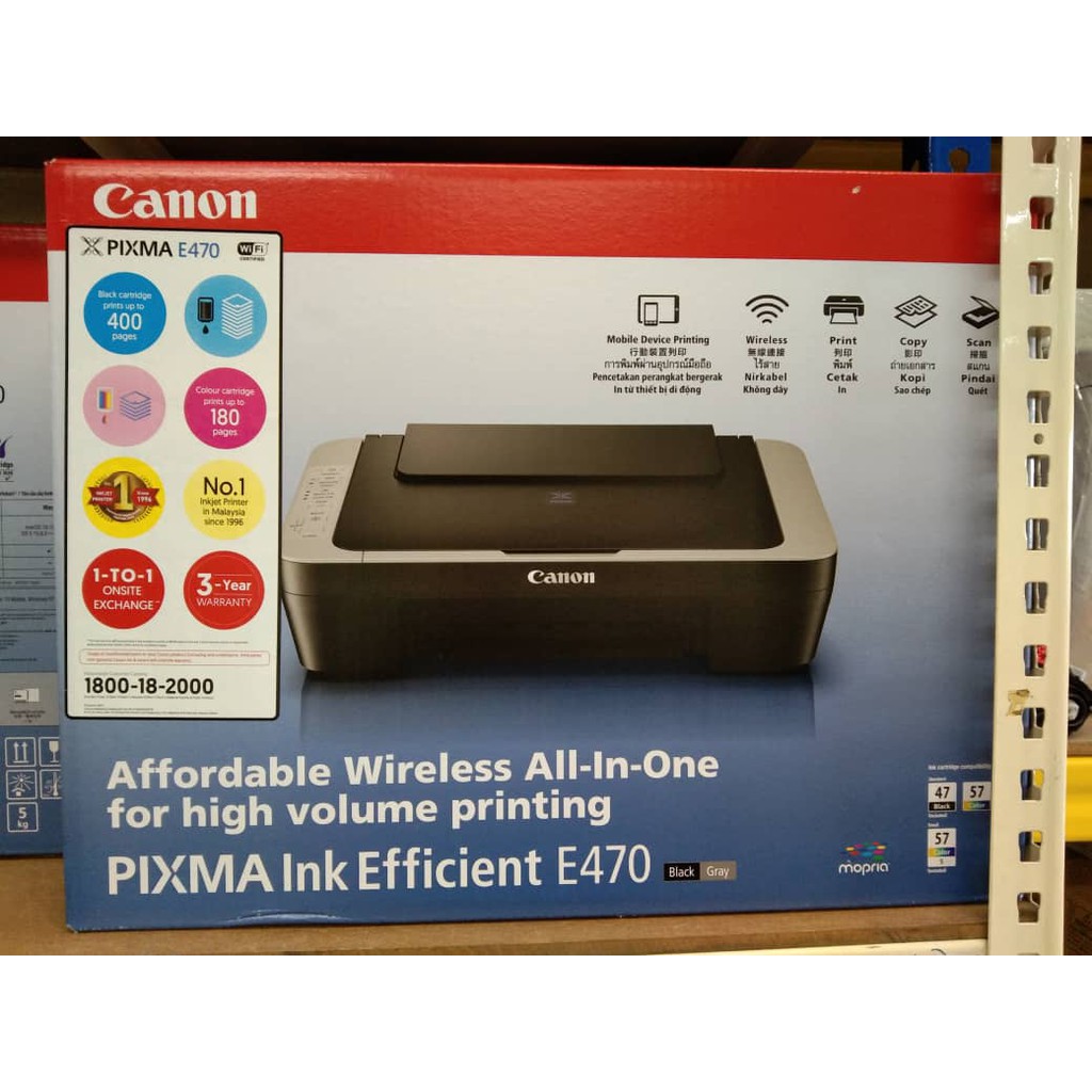 Canon Pixma Printer E-470 Scan, Copy, Print WIFI | Shopee Malaysia