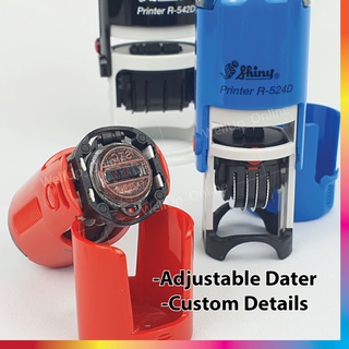 Shiny - R series (Round) with Date (Chop) Rubber Stamp R-517D/R-524D/R-532D/R542-T12 | Shopee ...