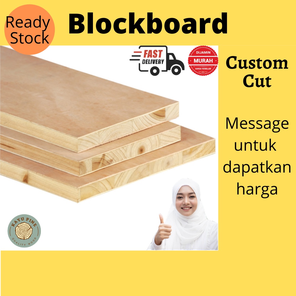 Block Board 15mm 18mm Custom Cut | Table Top | Rack | Shelf Board ...