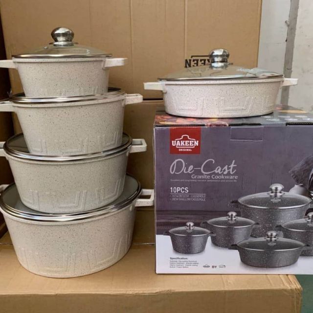 10PCS UAKEEN VK-241 Cookware Granite Coating Germany Brand | Shopee ...