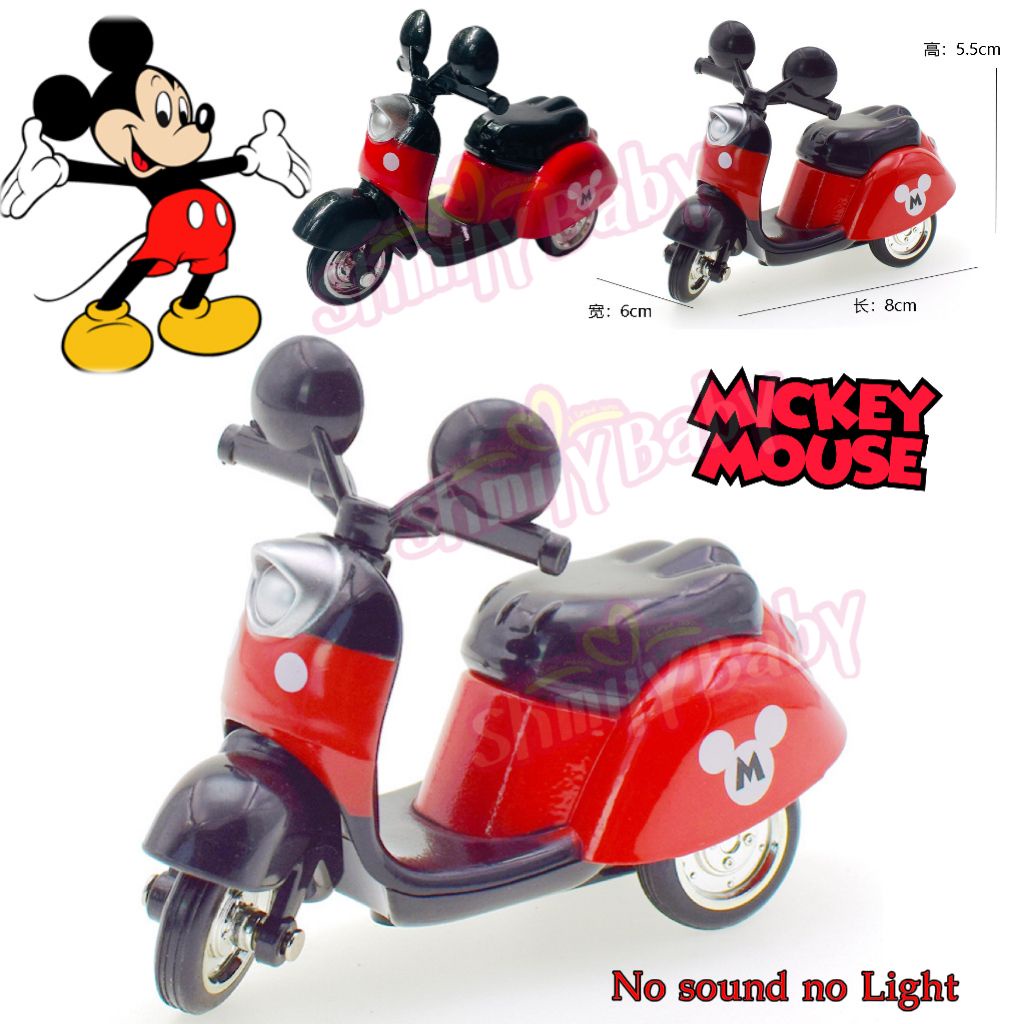 Die Cast Mickey car Motor Minnie Alloy Diecast cat Mainan Kereta Besi ...