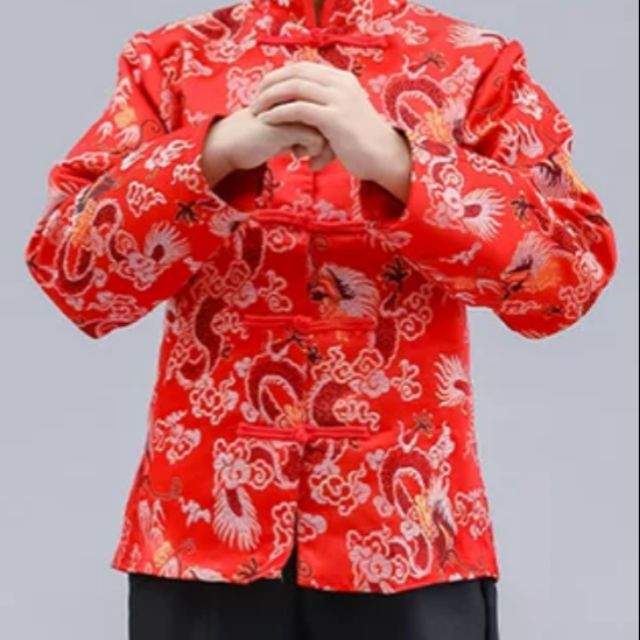Men Samfu Traditional Costume Dragon Samfu Plus Size Chinese New Year ...