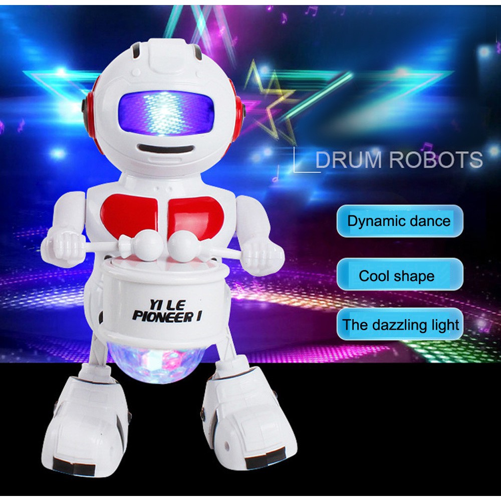 Bot Robot Pioneer 2 Electronic Walking Dancing To Drum Electric Toys ...