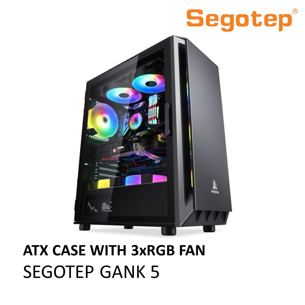 Segotep Gank 5 RGB ATX Gaming Casing - Black | Shopee Malaysia