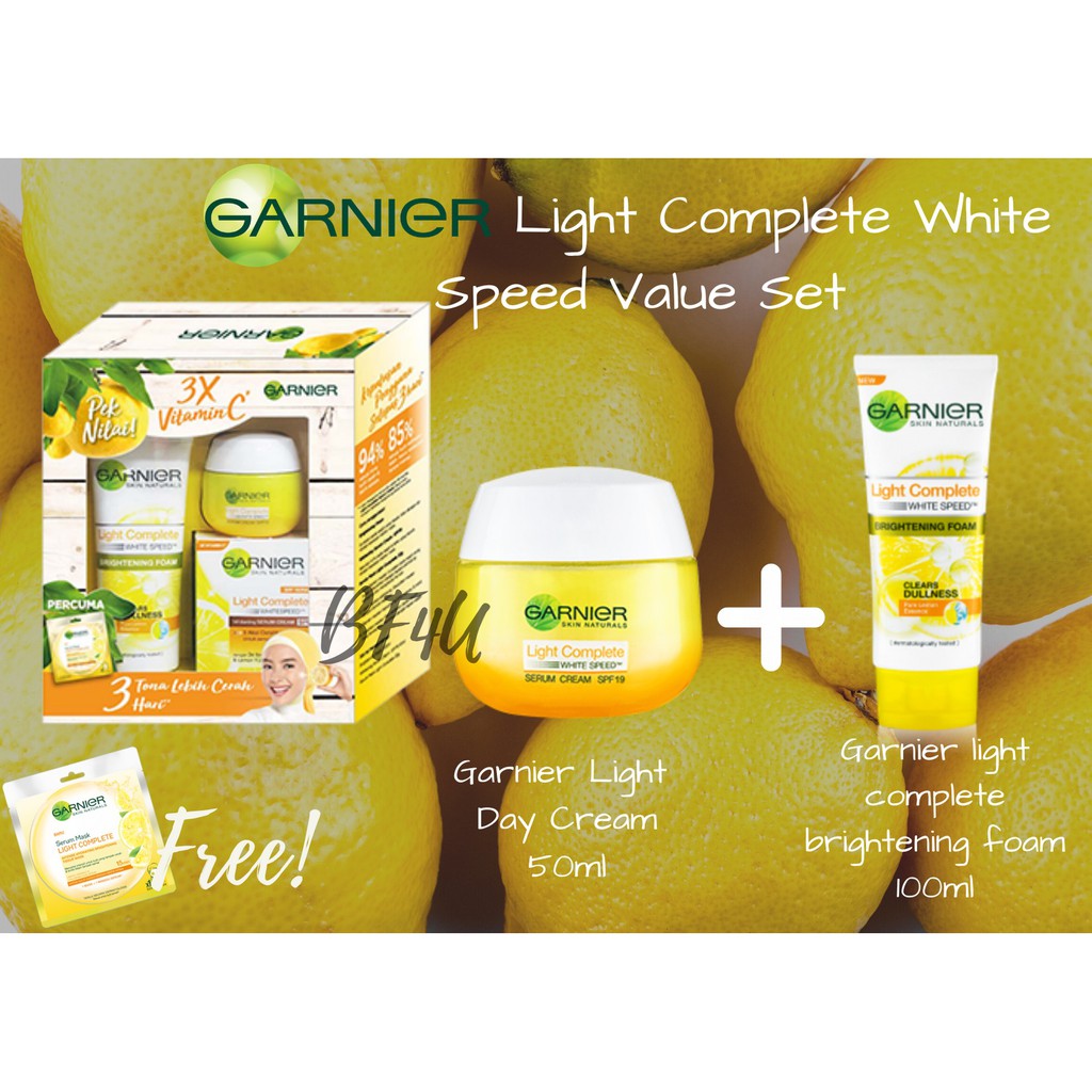 GARNIER PACKAGE Light Complete [3 item in 1box] | Shopee Malaysia