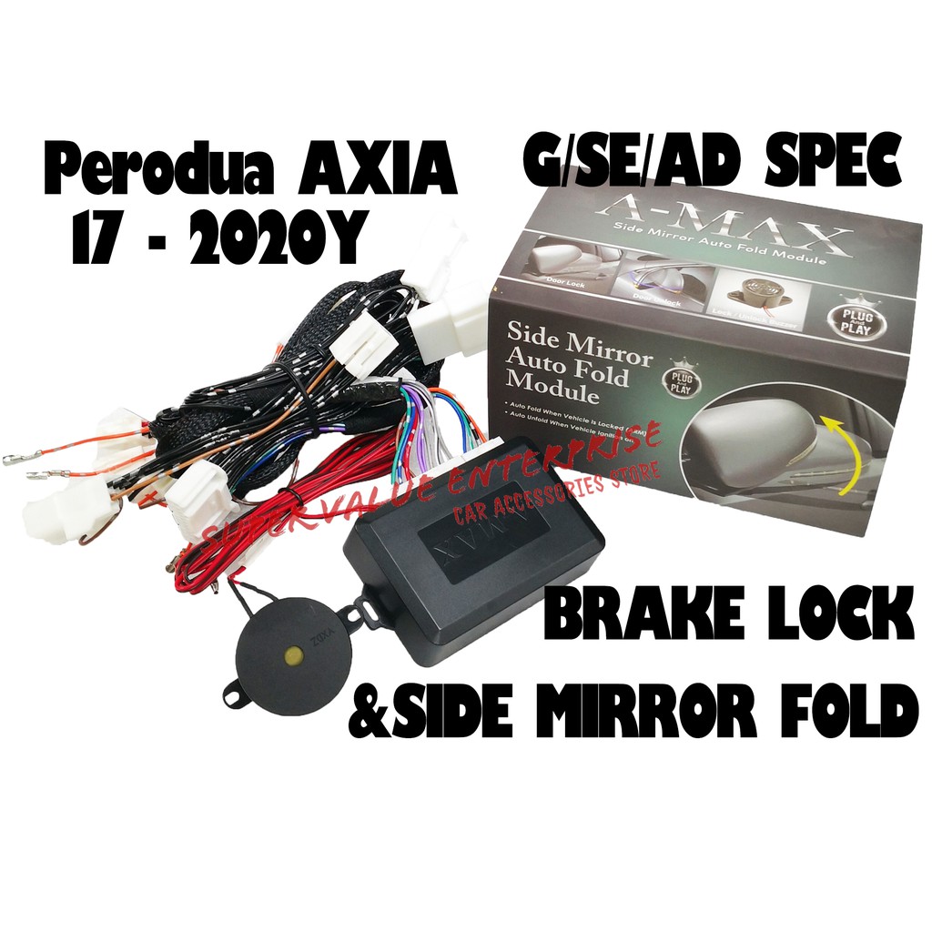 A-MAX Side Mirror Fold Perodua Axia 2017 -2020 SE/AD SPEC 3in1 Brake ...