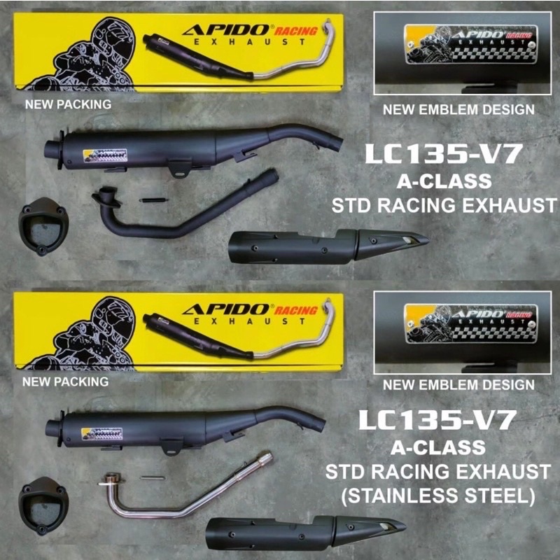 APIDO STANDARD OPEN RACING EXHAUST YAMAHA LC135 V2 V3 V4 V5 V6 V7 | Shopee Malaysia