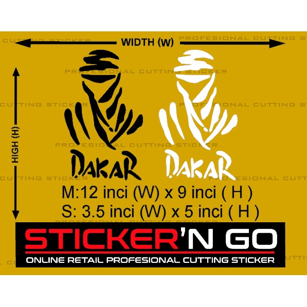 STICKER CUSTOM DAKKAR RACE LOGO DESIGN | Shopee Malaysia