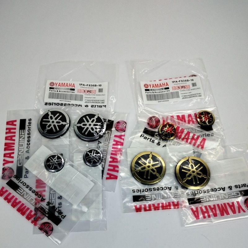 YAMAHA Logo Sticker | Emblem Sticker [ Gold/Silver ] | Shopee Malaysia