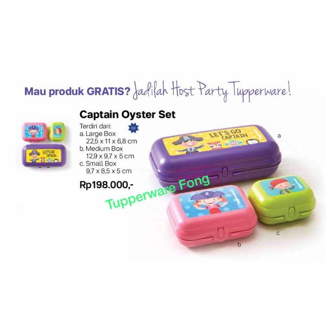 Tupperware Captain Oyster Set (3pcs) | Shopee Malaysia