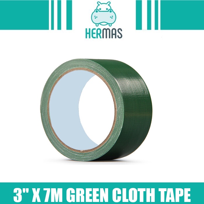 3" X 7M GREEN CLOTH TAPE | Shopee Malaysia