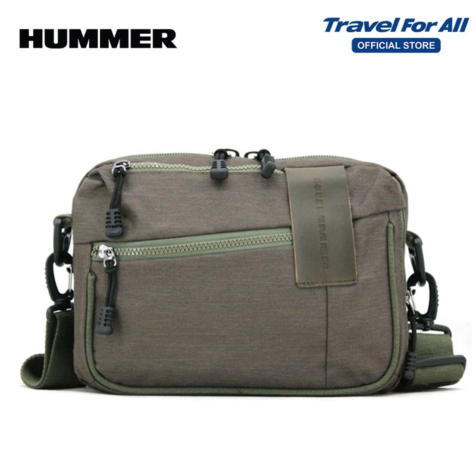 Hummer Horizontal Sling Bag - Black/Grey/Brown | Shopee Malaysia