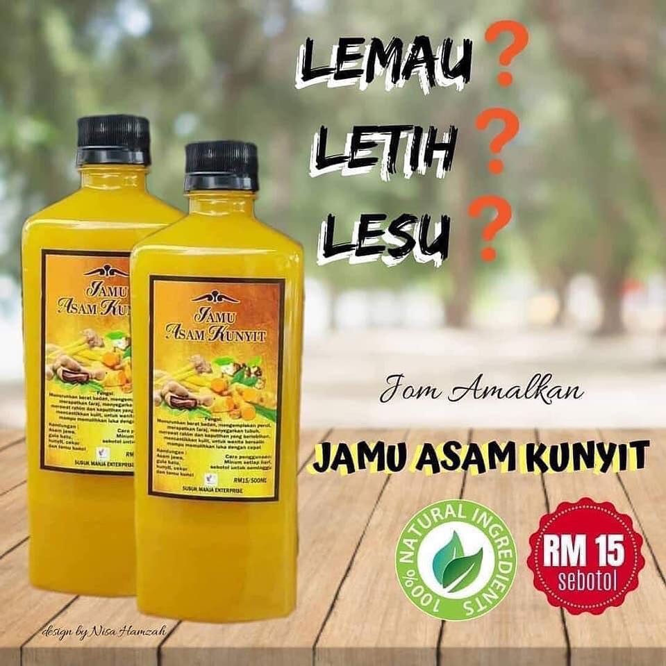 JUS JAMU ASAM KUNYIT 500 ML by SUSUK MANJA | Shopee Malaysia