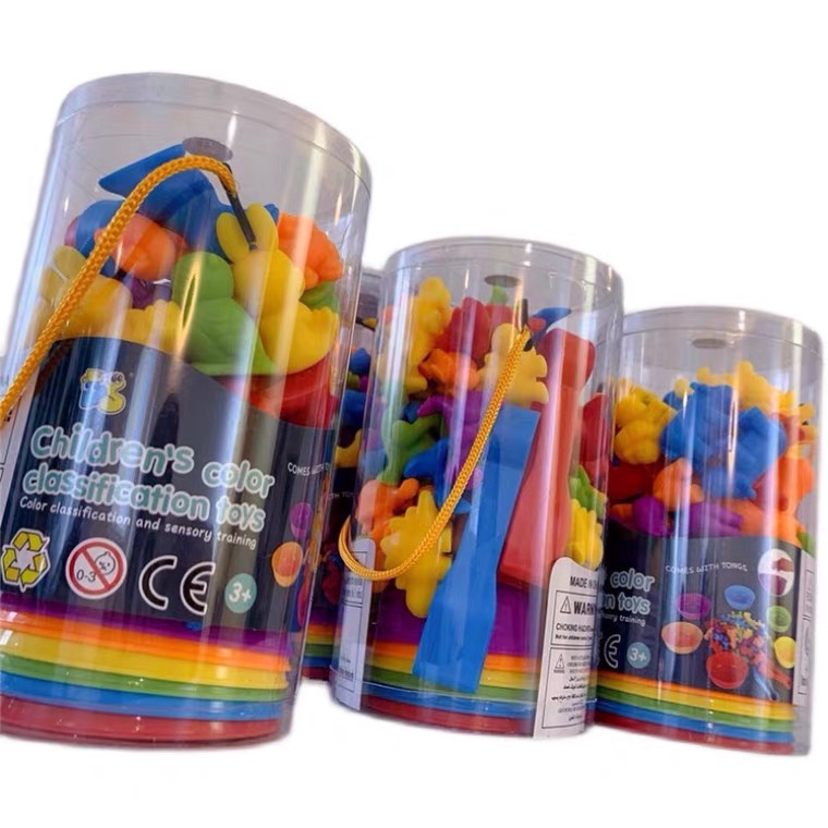 Rainbow Counting Soft Rubber Animal with Matching Sorting Bowl ...