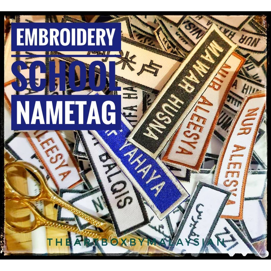 NAME TAG SULAM / KAIN / NAME TAG SEKOLAH 5 KEPING | Shopee Malaysia