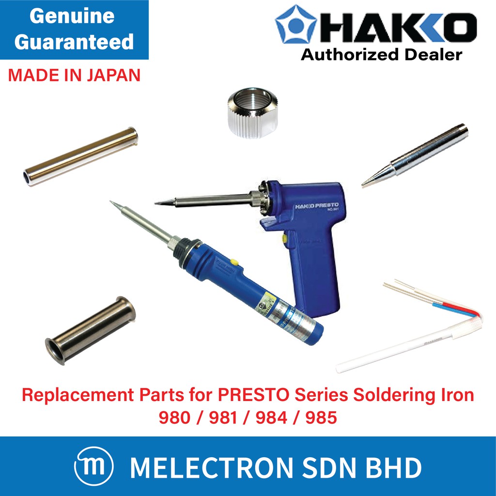 HAKKO Replacement Parts for PRESTO 980 / 981 / 984 / 985 ( Solder Tips ...