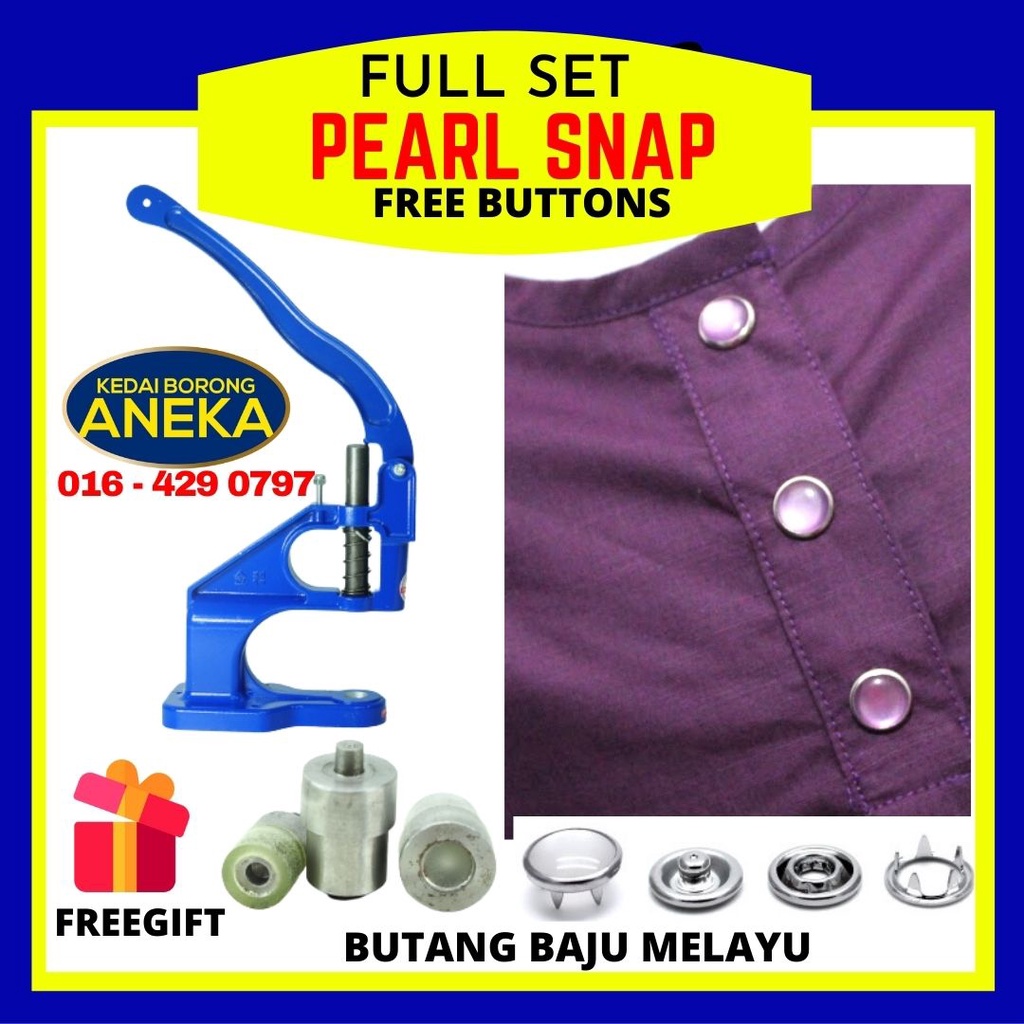 Mesin butang baju melayu - pearl snap grommet handpress machine ...