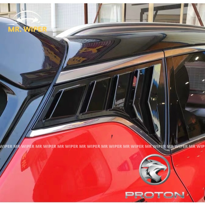 🔥MR WIPER🔥 PROTON X50 MUSTANG STYLE REAR TRIANGLE WINDOW COVER CARBON ...