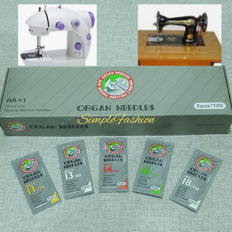 Original Organ HA Sewing Needles (Jarum Mesin Portable / Mesin Jahit ...