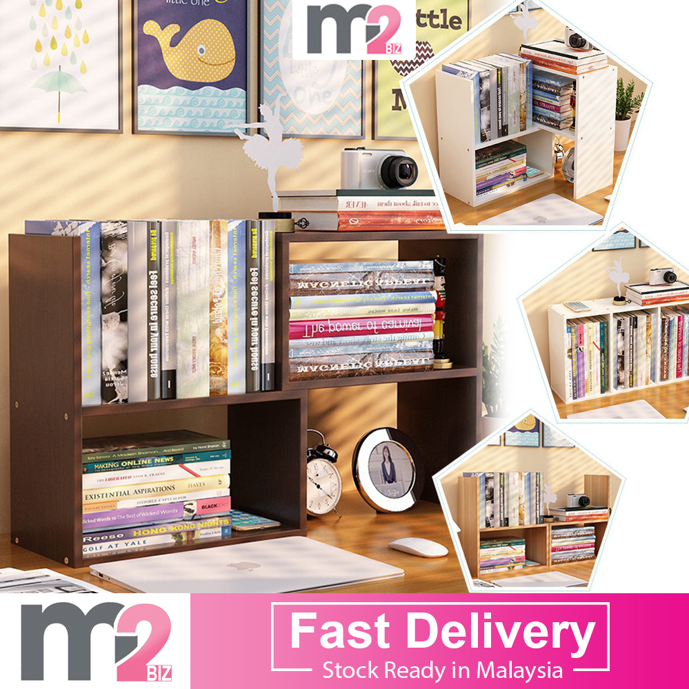 Portable Office Table Top Bookcase Bookshelf Magazine Document Book ...