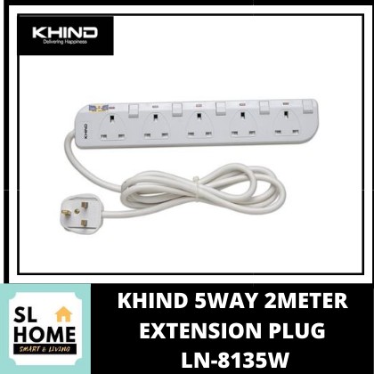 KHIND MULTI WAY TRAILING SOCKET 2METER | Shopee Malaysia
