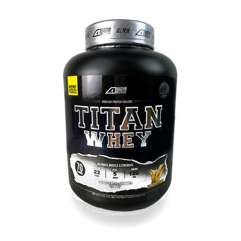 Titan Whey Halal Whey Isolate with 22G Protein - Vanilla (2.1kg x 70's ...