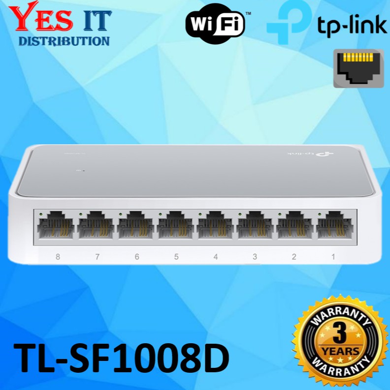 TP-LINK 8-Port 10/100Mbps Desktop Network Switch TL-SF1008D | Shopee ...