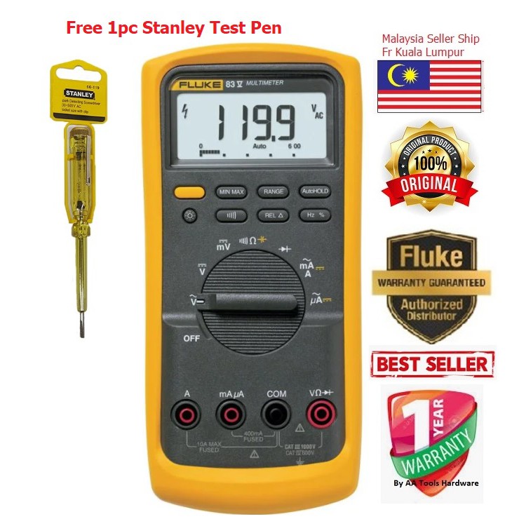 Fluke 83V Digital Multimeter (NEW & ORI FLUKE) FLUKE 83-5 | Shopee Malaysia