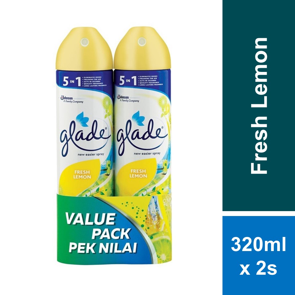 Glade Aerosol Fresh Lemon 320ml Twinpack | Shopee Malaysia