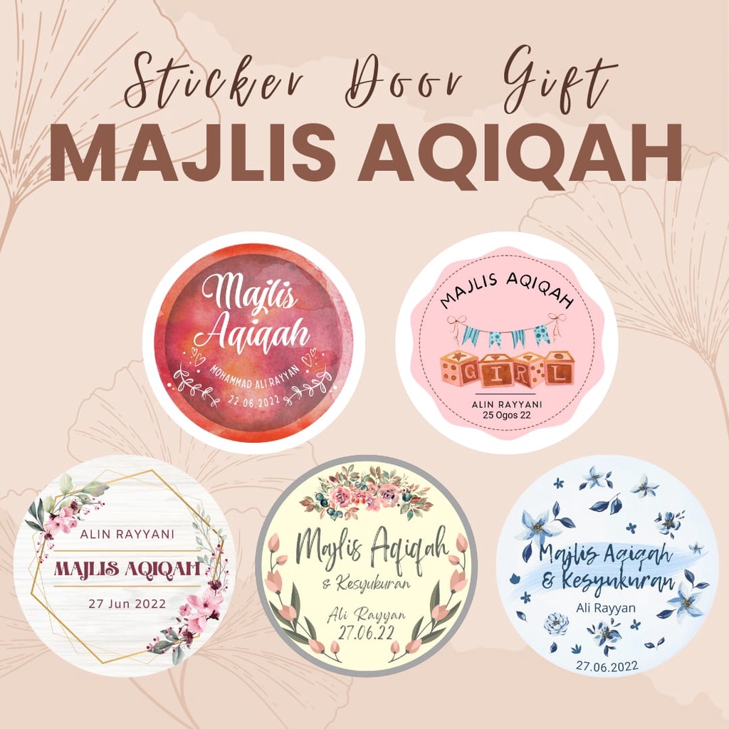 Sticker MAJLIS AQIQAH MURAH | Shopee Malaysia