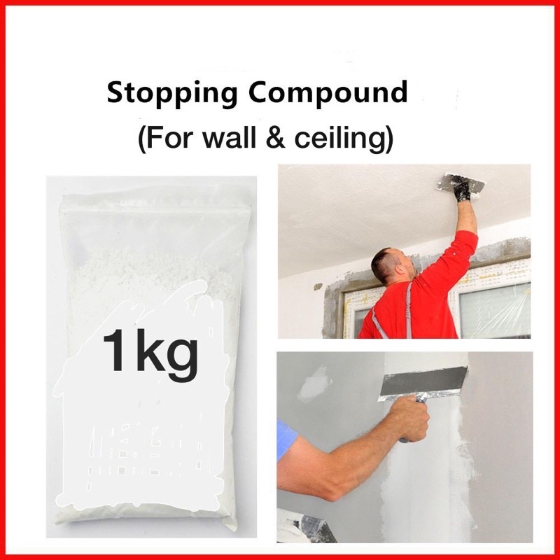 1KG ASG STOPPING Compound Loose Pack skimming bonding wall repair ...