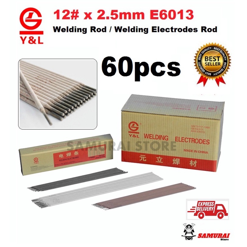 12# x 2.5mm Y&L E6013 Welding Rod 350mm Welding Electrodes Rod (20pcs ...