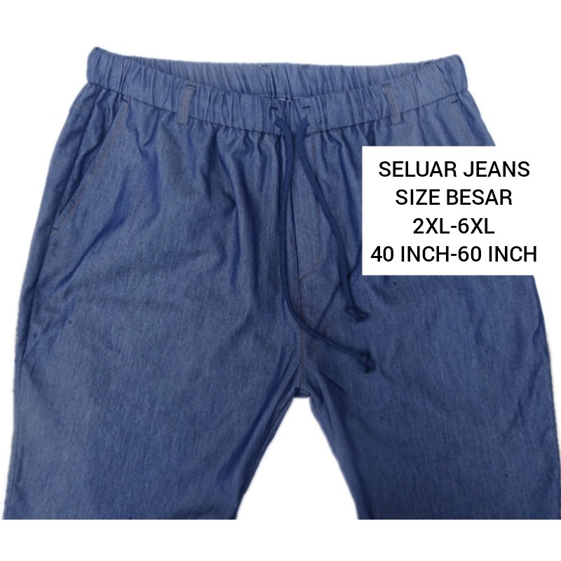 MEN BIG SIZE JEANS / PLUS SIZE DENIM / SELUAR JEANS LELAKI SIZE BESAR ...