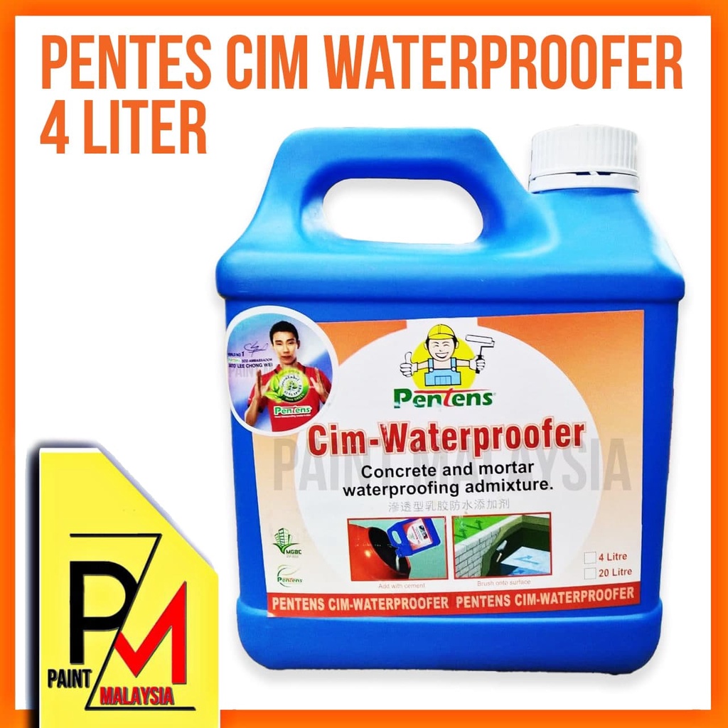 PENTENS CIM WaterProofer 4L Concrete & Mortar Waterproofing Admixture ...
